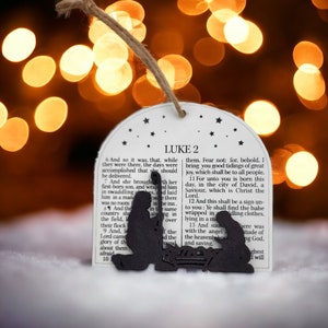Nativity Christmas Ornament, Christian Bible Ornament Gift, Christmas ...