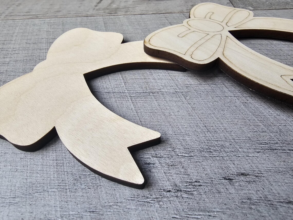 Coquette Bow, Wooden Bow Blank, Wood Crafts, Bow Shape, DIY Craft ...