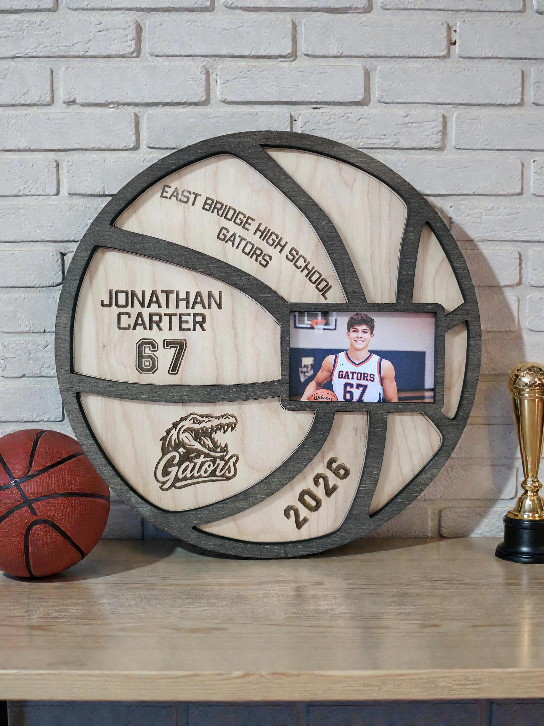 Personalized Basketball Senior Night Gift With Photo | Custom Wood ...