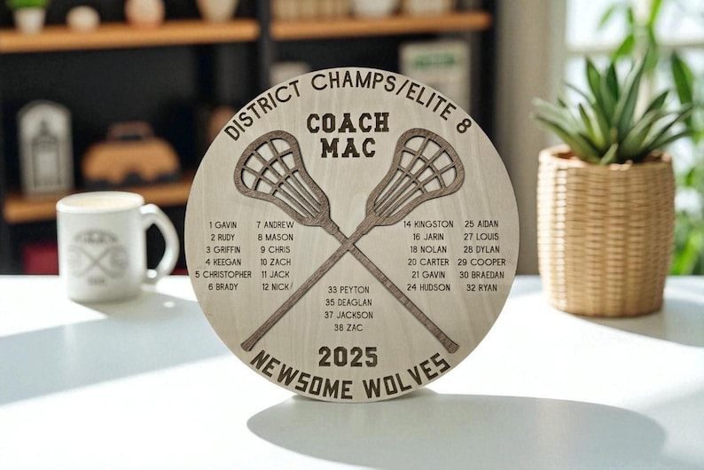 Thank You Coach Lacrosse Gift | Personalized Lacrosse Team Sign ...