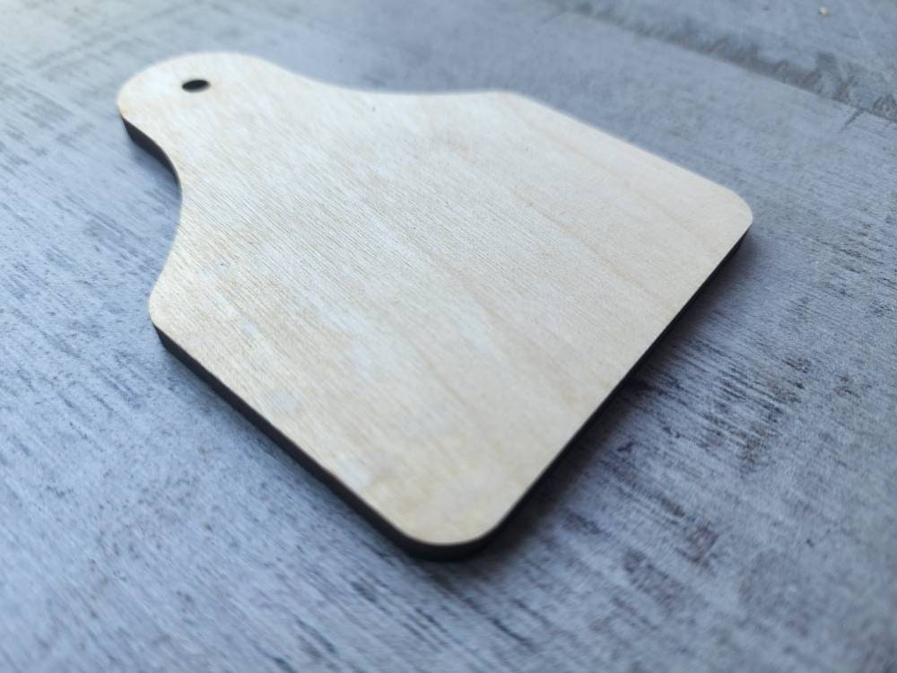 Unfinished Wood Cow Tag Blanks DIY Craft Blanks - Etsy