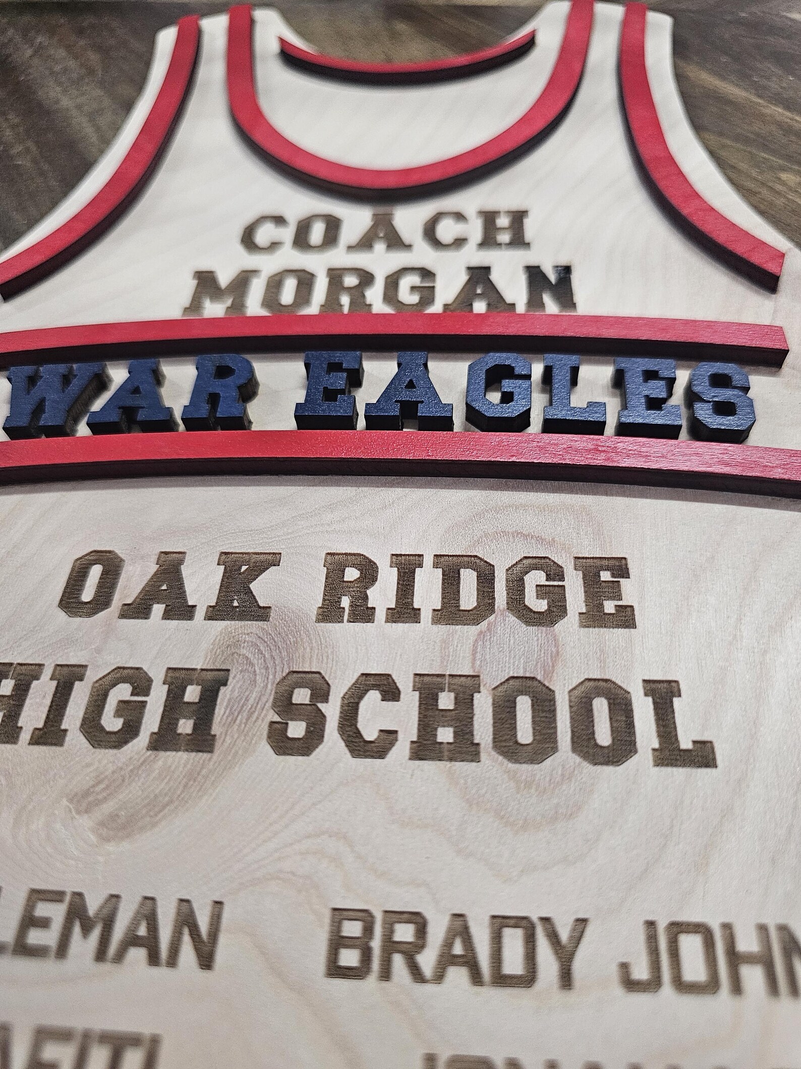 Personalized Wrestling Coach Plaque | Custom Singlet Wood Sign ...
