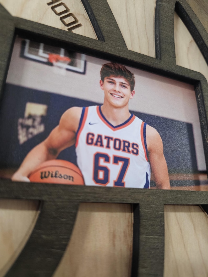 Personalized Basketball Senior Night Gift With Photo | Custom Wood ...