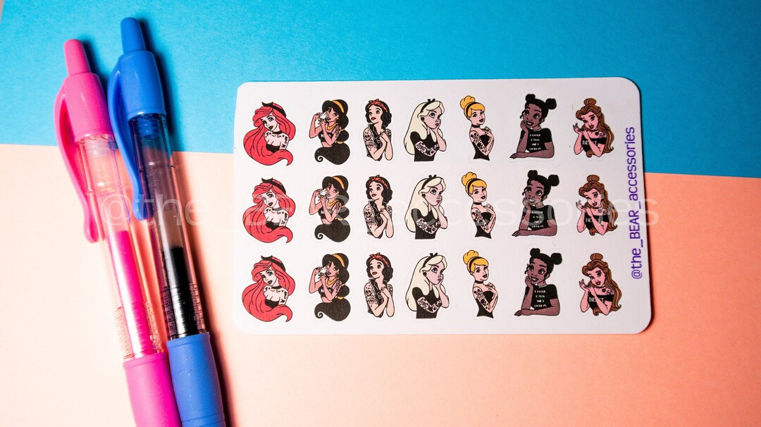 Punk Princess Paper Planner Icon Stickers- Classic Punk Princess ...