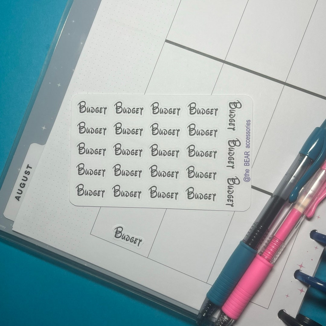 Budget Planner Word Stickers Planner Task Stickers Thebearaccessories ...