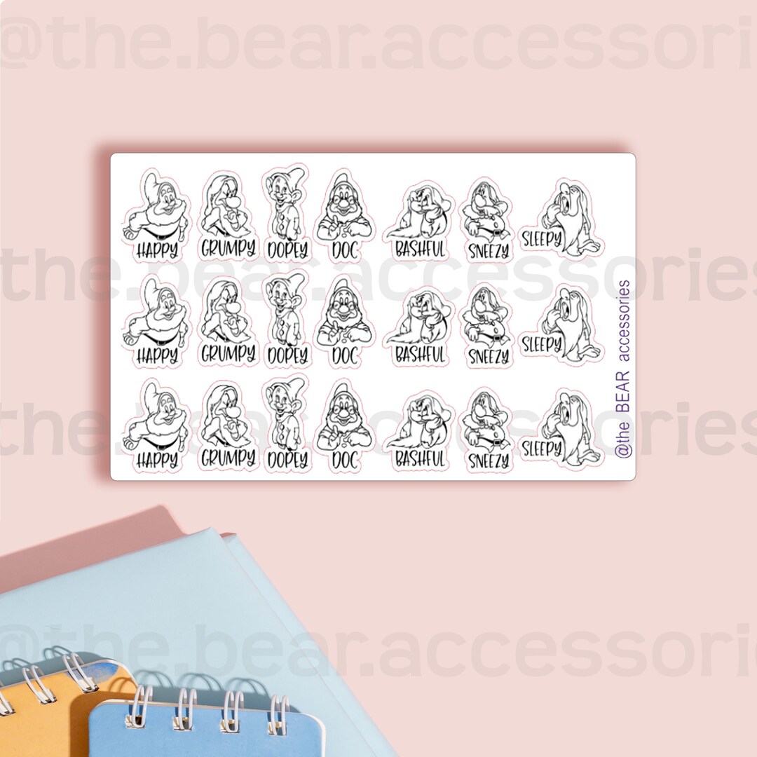Sleeping Beauty Inspired Rest Day Paper Planner Accent Stickers- Aurora ...