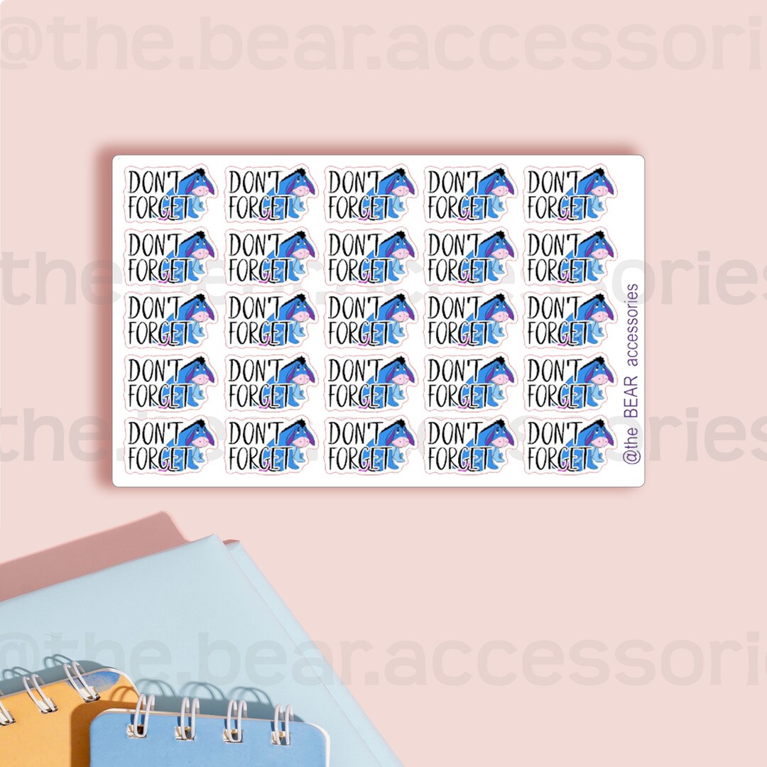 EEY0RE Inspired Don't Forget Paper Planner Accent Stickers- PO0H ...