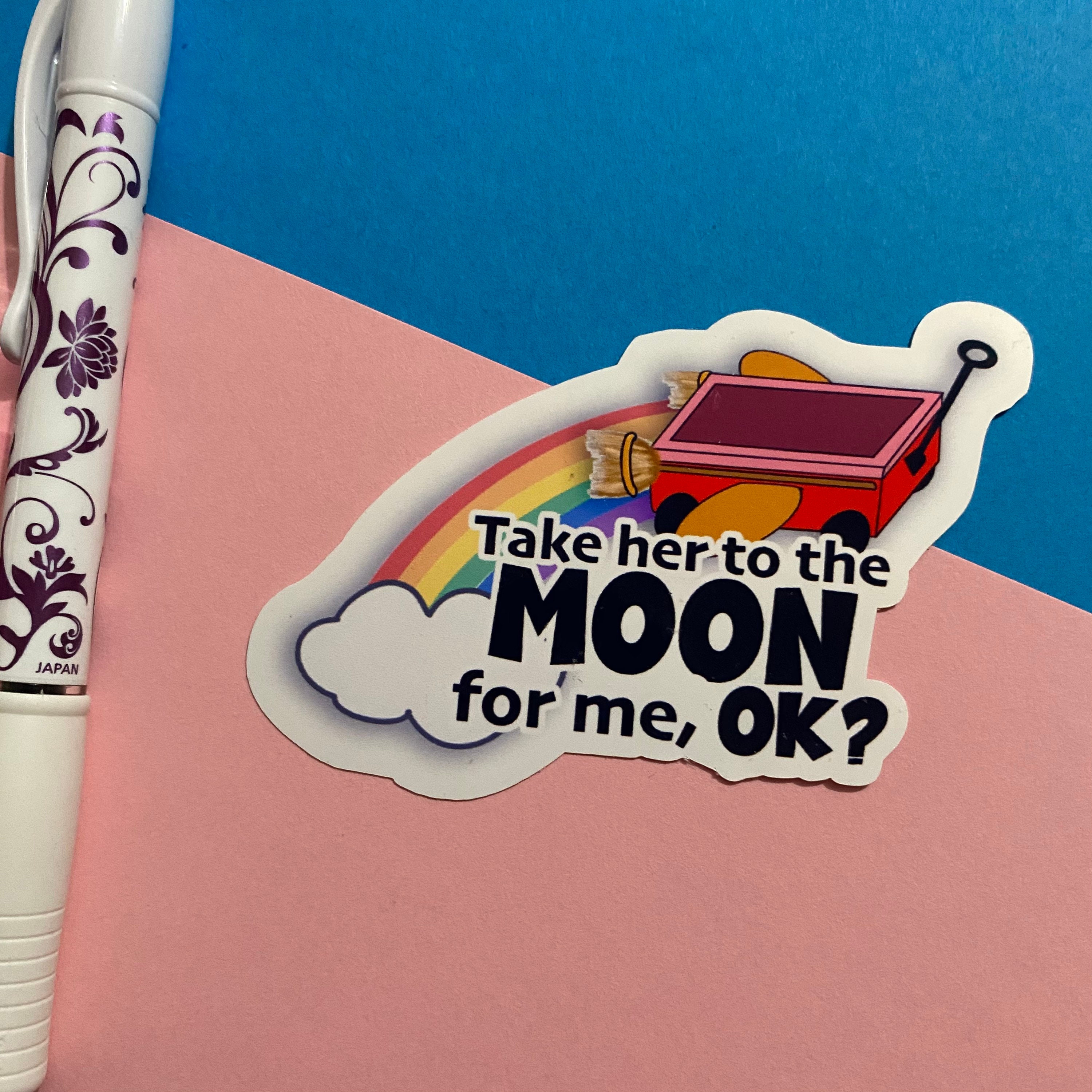 Bing Bong Quote Take Her to the Moon Sticker Inside Out - Etsy
