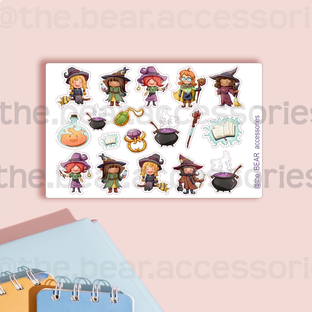 Magical Witches- Witch Planner Stickers- Mini Character Spread Sticker ...