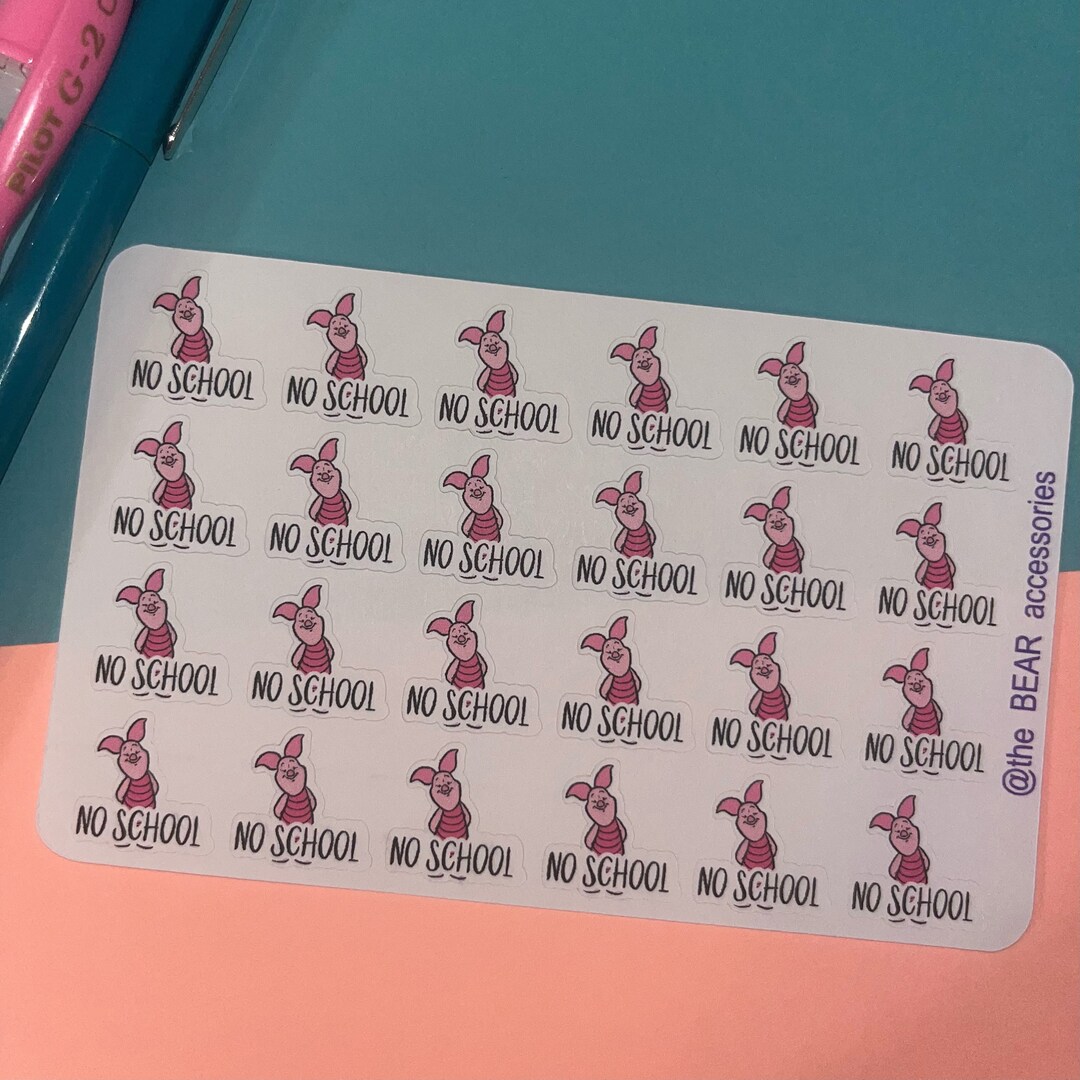 No School Paper Planner Icon Stickers- No School Planner Stickers ...