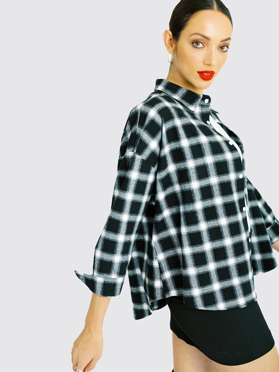 Women's Boxy Boyfriend Flannel / Buffalo Plaid - Etsy
