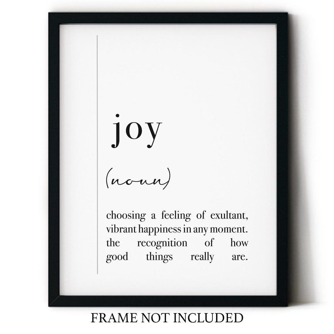 Joy Definition Wall Art, Inspirational Words, Positive Affirmation ...
