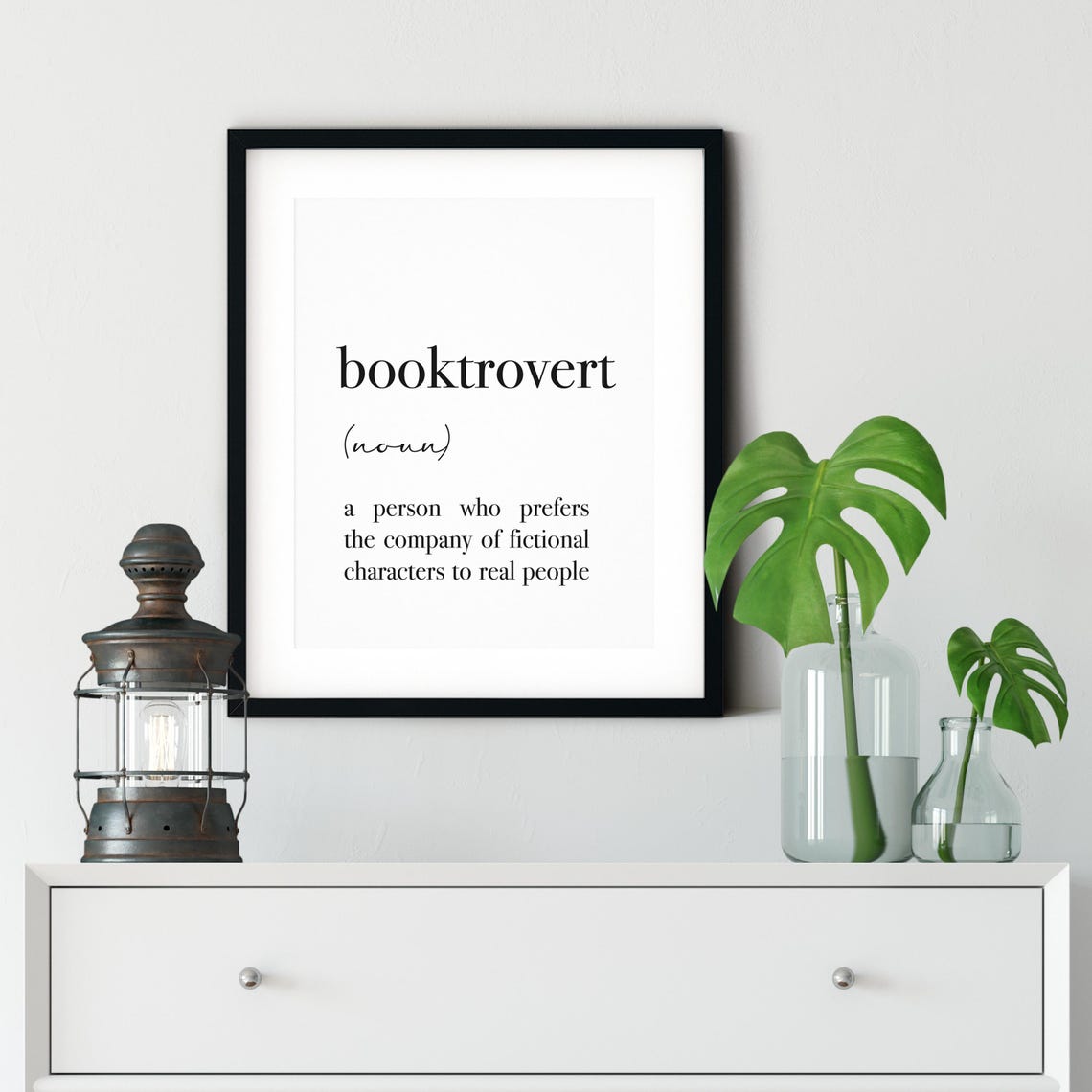 Booktrovert Definition Wall Art Print, Bookish Poster, Bookish Artwork ...