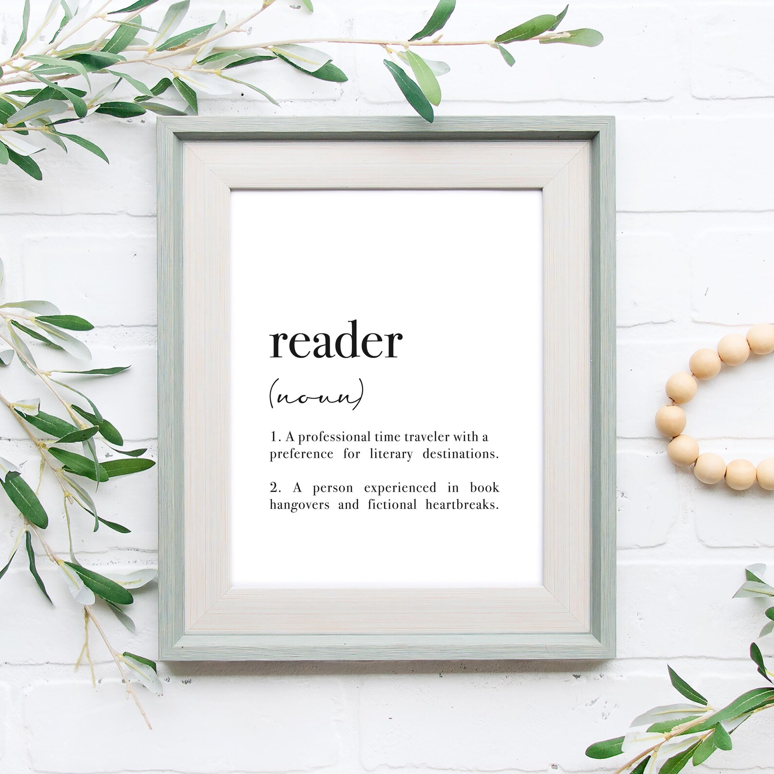 Reader Definition Wall Art Print, Bookish Poster, Bookish Artwork ...