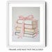 Coquette Style Stack of Books Wall Art, Bookish Artwork, Library ...
