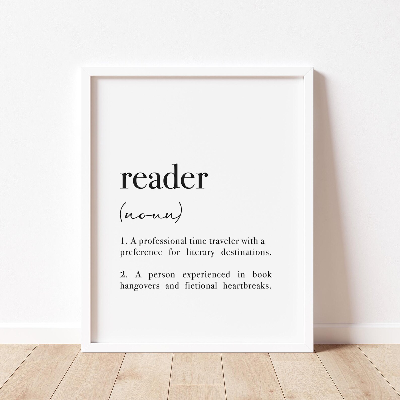 Reader Definition Wall Art Print, Bookish Poster, Bookish Artwork ...