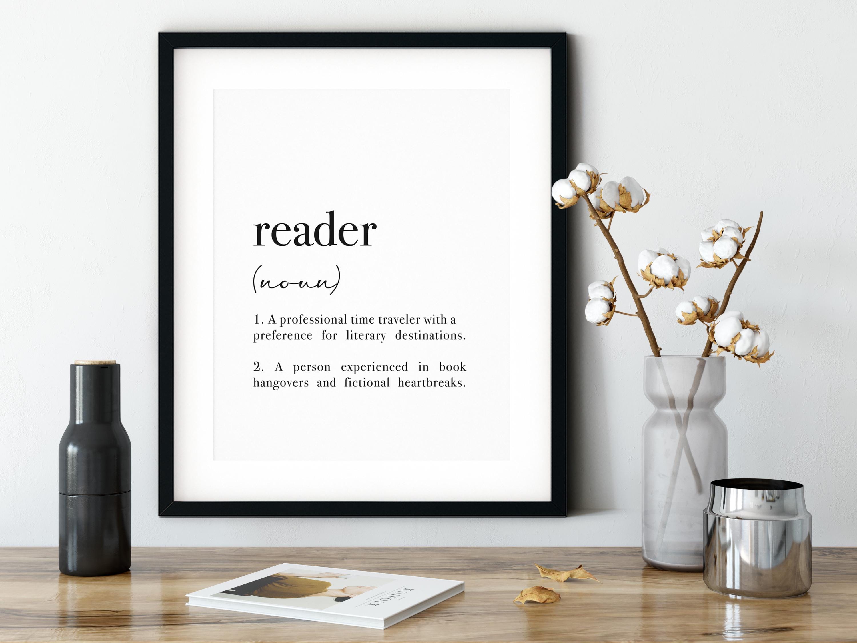 Reader Definition Wall Art Print, Bookish Poster, Bookish Artwork ...