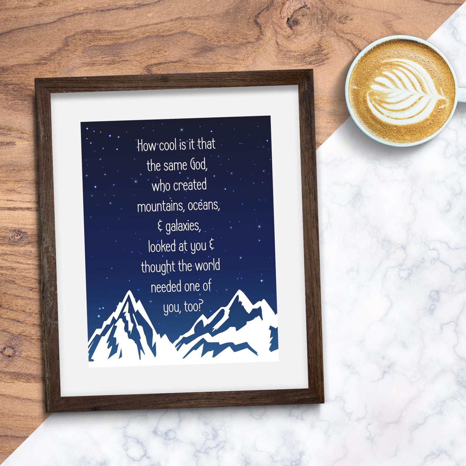 Same God of Creation… Thought We Needed You! Blue Inspirational Quote ...