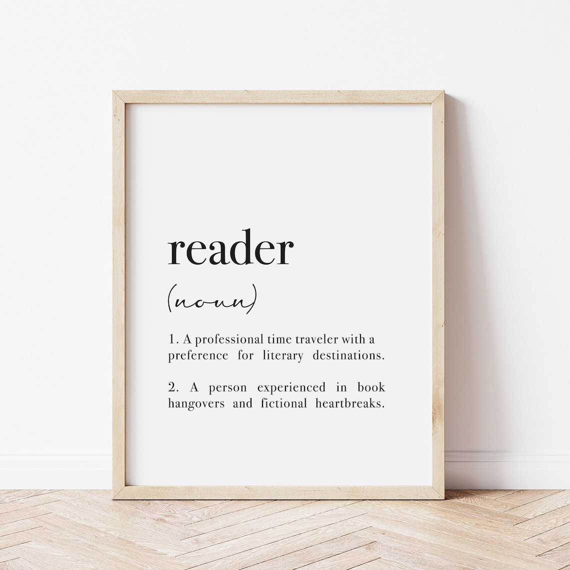 Reader Definition Wall Art Print, Bookish Poster, Bookish Artwork ...