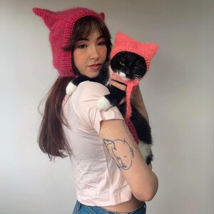 PATTERN Matching Knitted Hats for You and Your Cat - Etsy