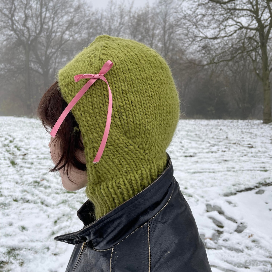 PATTERN Coquette Balaclava Knitting | Adult Knit Bonnet - Etsy