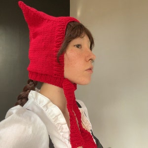 PATTERN for an Adult Knitted Devil Hat / Halloween Horn Hat That Ties ...
