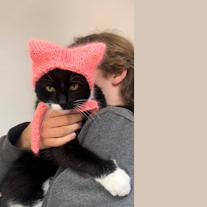 KNITTING PATTERN Cat Hat for Cat With Kitty Ears - Etsy