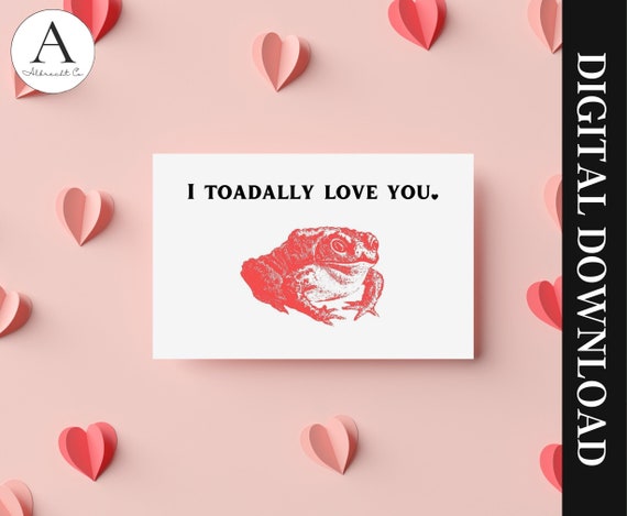PRINTABLE Digital Download Card I Love You Card | Etsy