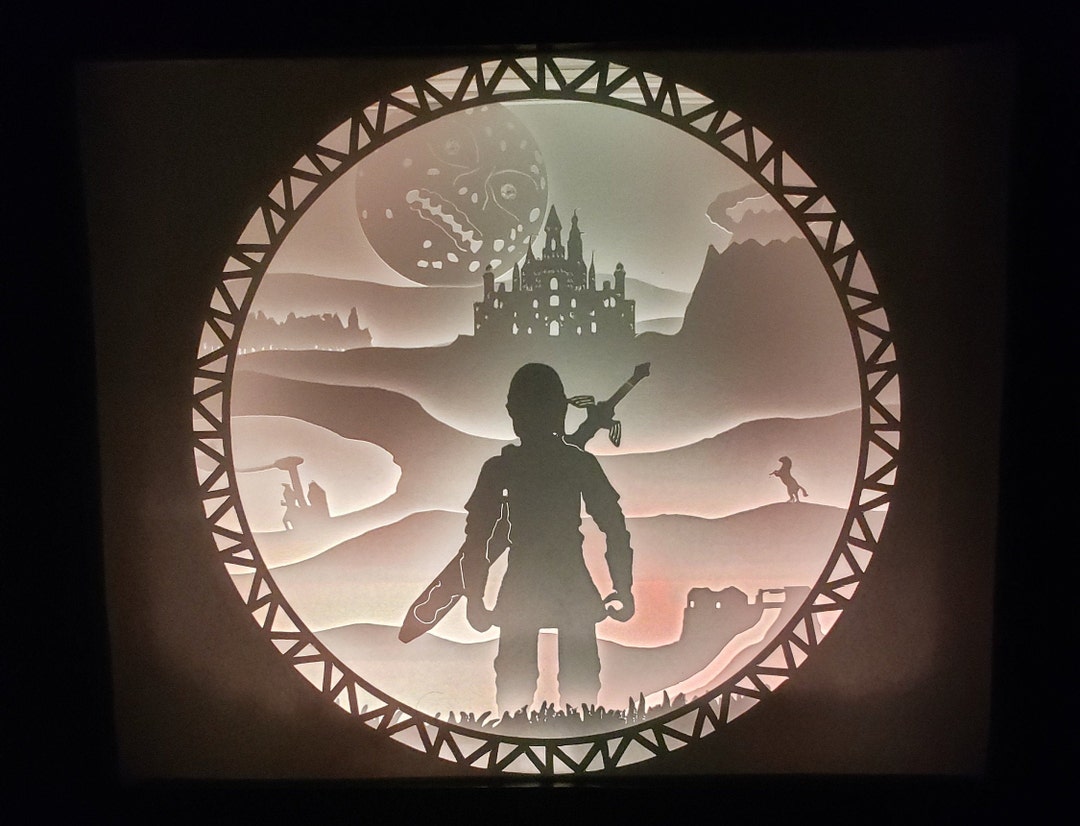 Legend of Zelda Hyrule Field Shadow Lightbox TEMPLATE - Etsy