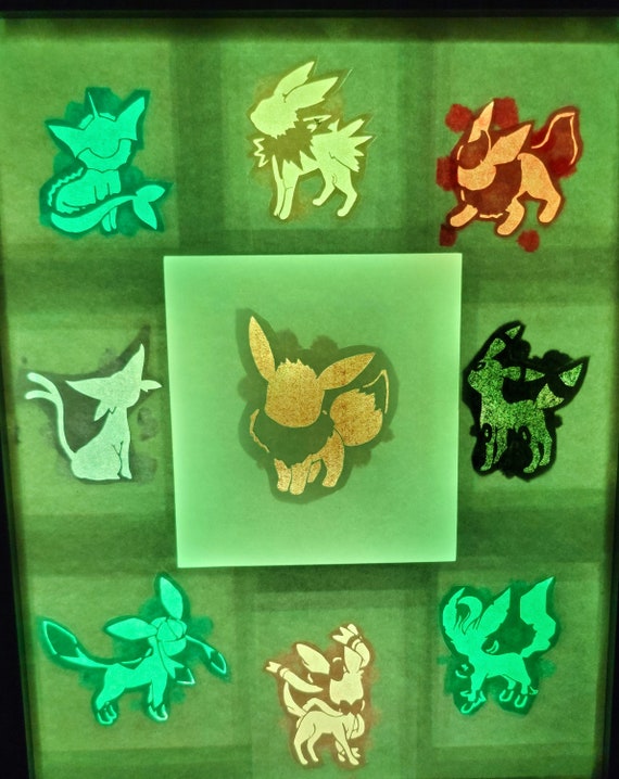 Eevee Pokemon Shadowbox Frame TEMPLATE | Etsy