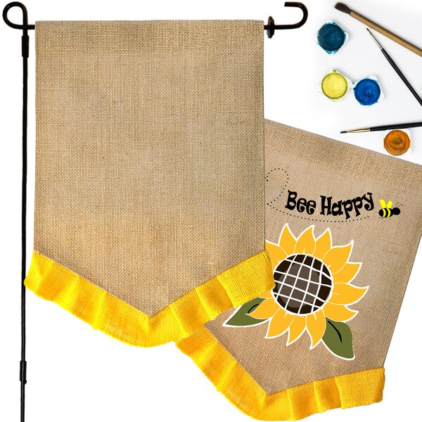 Burlap Garden Flag - Etsy