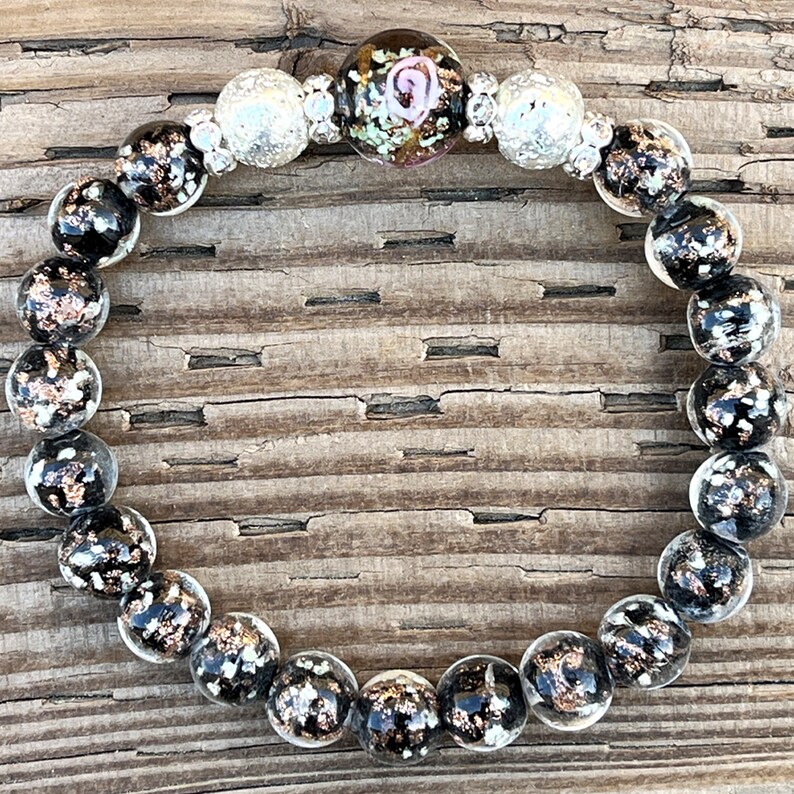 Glow in the Dark Black Firefly Beads Bracelet Healing Crystal - Etsy