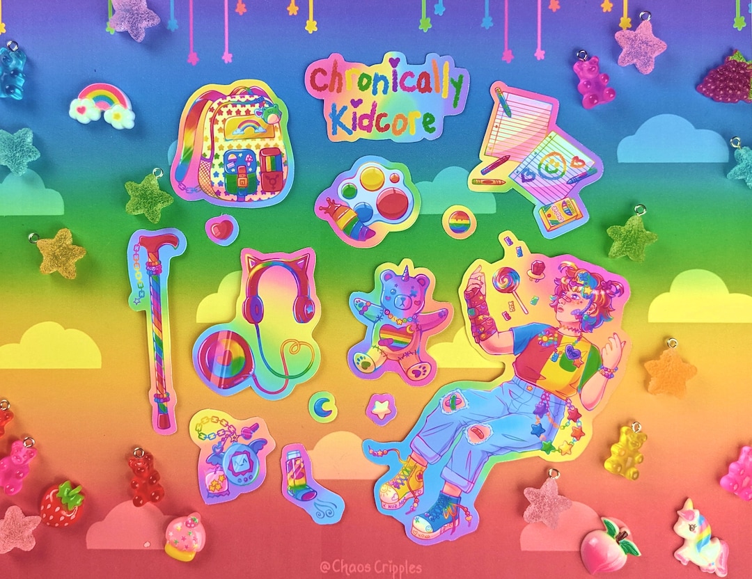 Chronically Kidcore Sticker Set - Chronic Illness Disability Autism ...