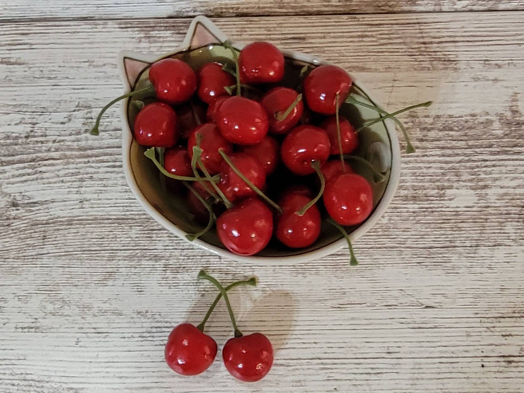 Faux Cherries Fake Food for DIY Crafts, Handmade Decor, Pretend ...