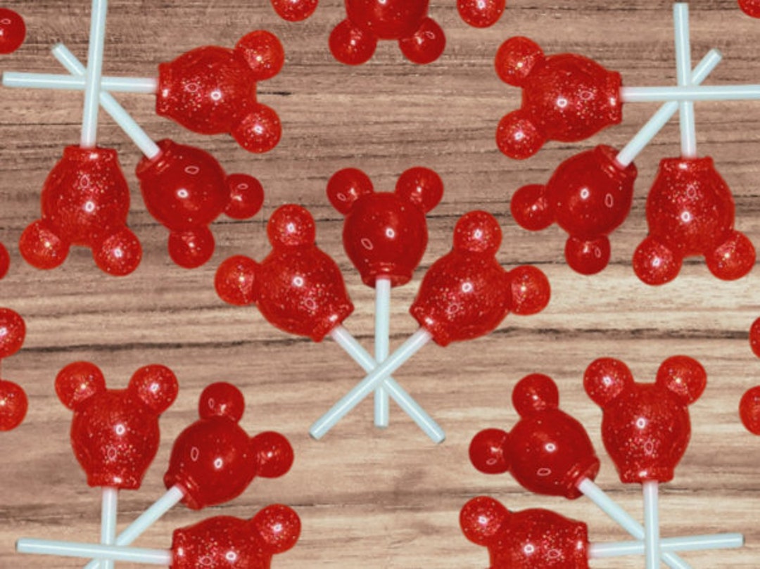 Red Faux Mouse Head Inspired Lollipop Kawaii Suckers for DIY, Imaginary ...