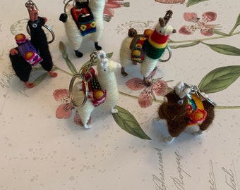 Llama Peru Keychain - Etsy