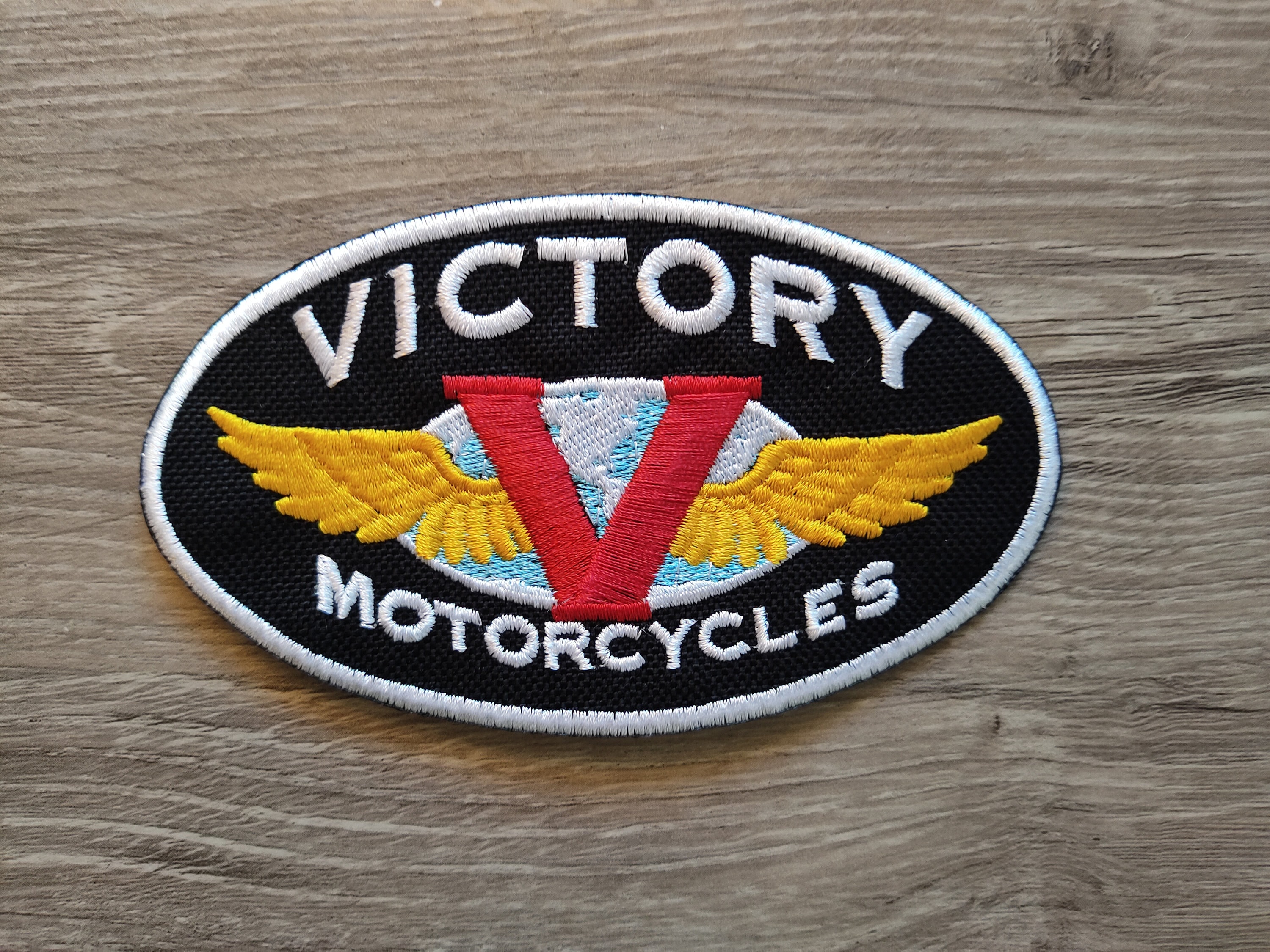 Vintage Victory Motorcycle Oval Patch Full Embroidery Made in the U.S.A ...