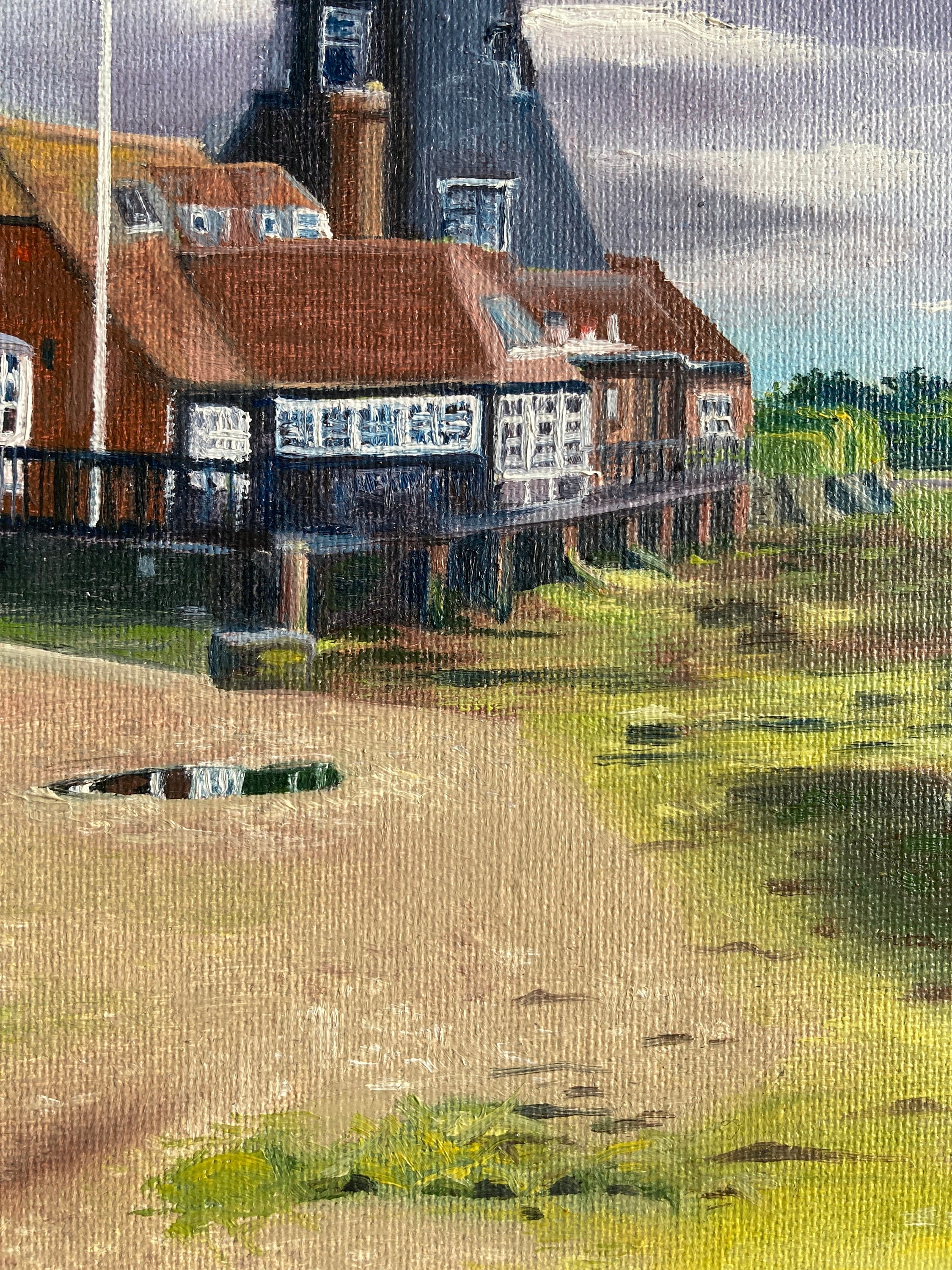 Langstone Harbour Original Oil Painting in White Wood Frame - Etsy