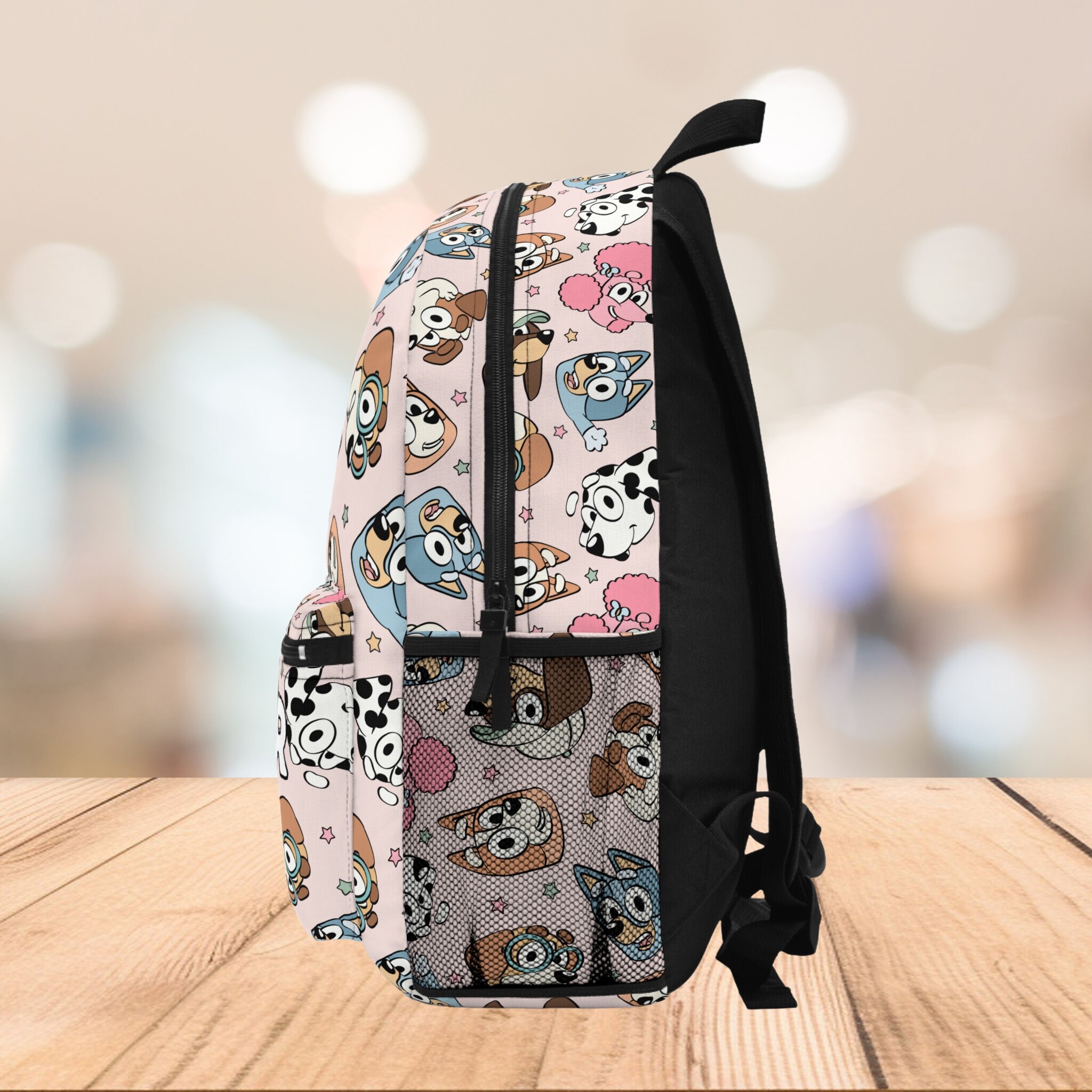 Blue Dog And Bingo Backpack, Personalized BlueyDad Backpack, Heeler Family