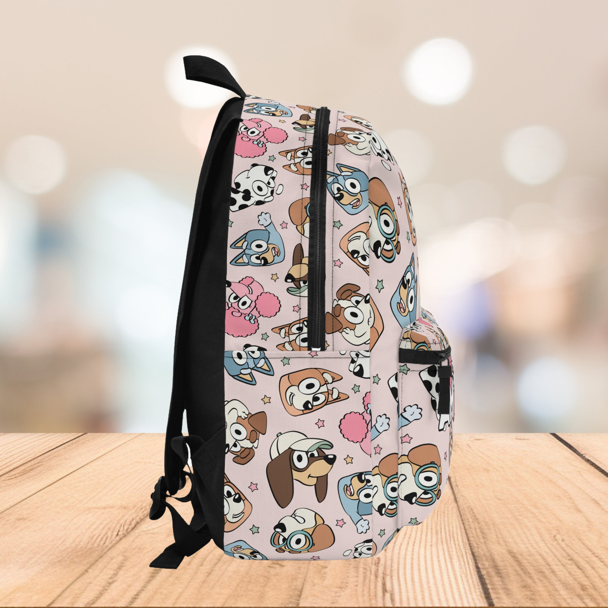 Blue Dog And Bingo Backpack, Personalized BlueyDad Backpack, Heeler Family