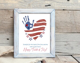 4th of July Handprint Art: Patriotic Keepsake Craft - 2025 Printable ...