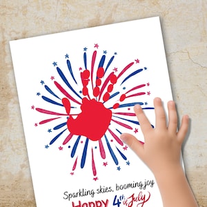 4th of July Handprint Art: Patriotic Keepsake Craft - 2026 Printable ...