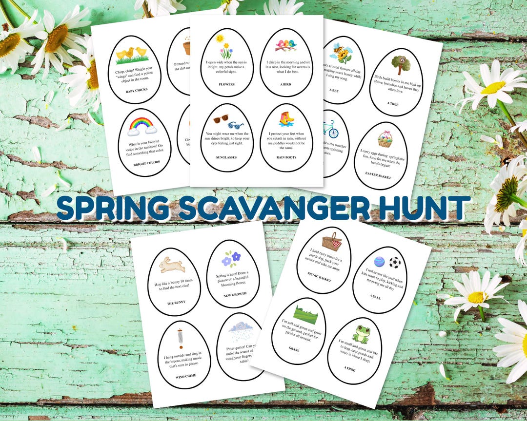 Spring Scavenger Hunt, Classroom Activity, Toddler, Preschool Activity ...