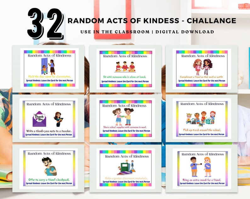 Random Acts of Kindness Challenge Teacher's Can Use in the Classroom ...