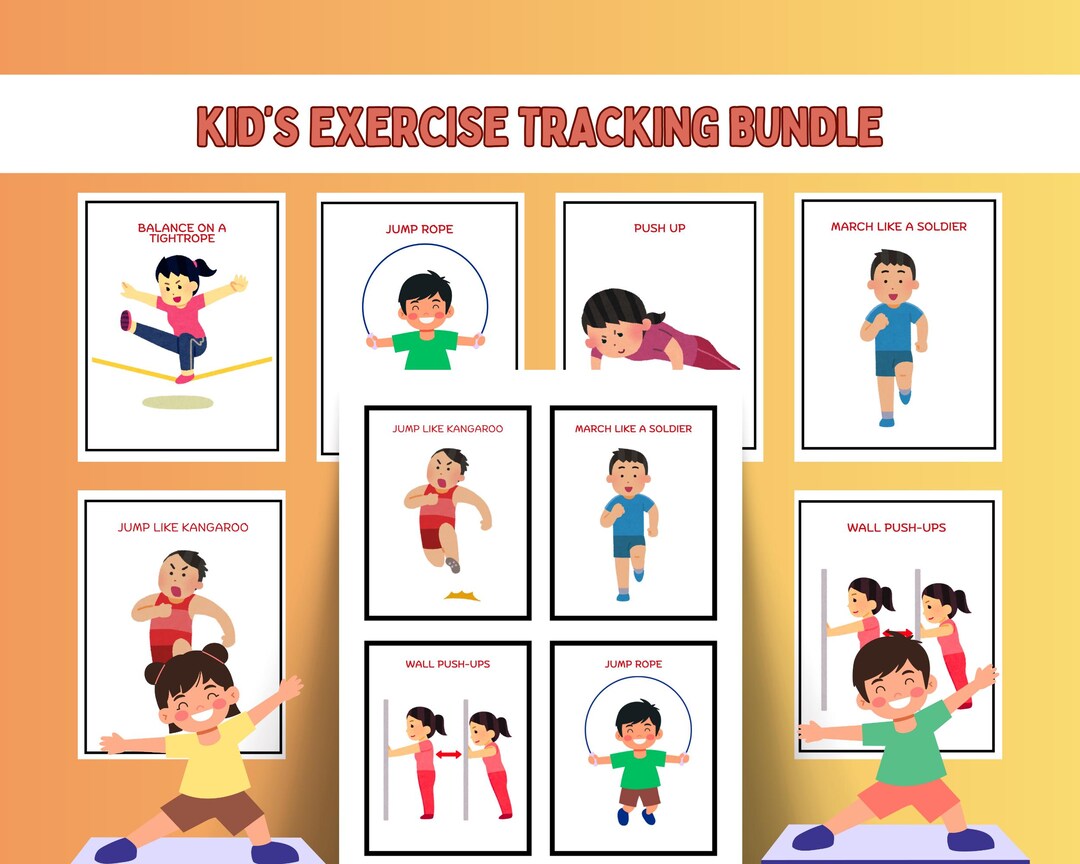 Kids Exercise Checklist: Printable Workout Schedule & Activity Chart ...