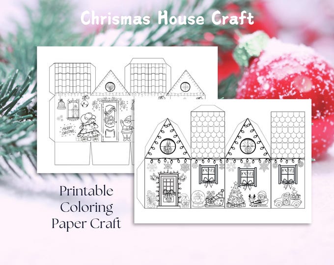 Gingerbread Paper House Kids Activity/printable Paper Craft/kids ...