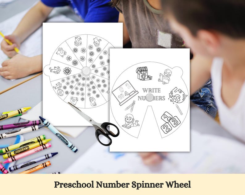 Number Spinner Wheel: Math Activity, Preschool, Kindergarten, Home ...