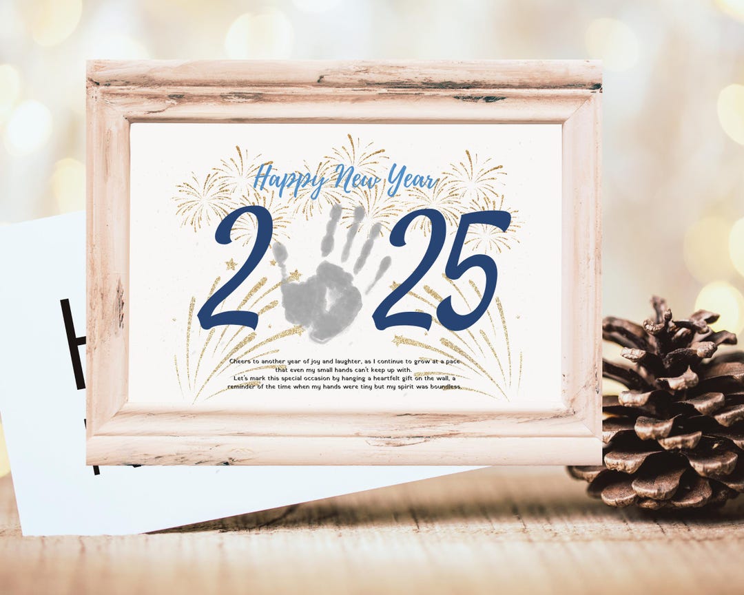 Happy New Year 2025/handprint Craft New Years/new Year Poem/diy ...