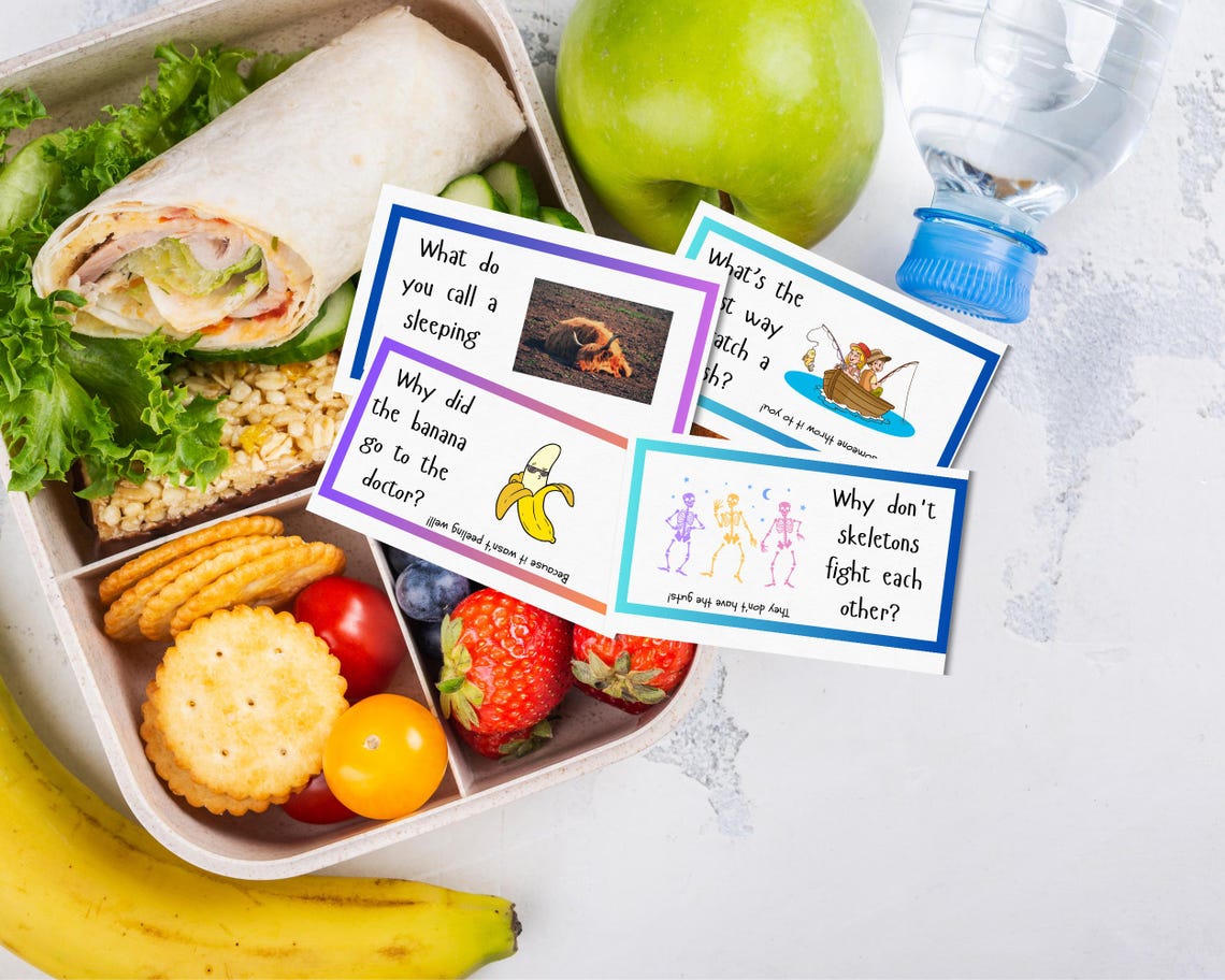 Printable Lunchbox Notes for Kids and Tweens/lunchbox Jokes for Kids/50 ...
