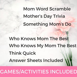 Mothers Day Game Bundle: Printable Party Games, Mothers Day Party Game ...